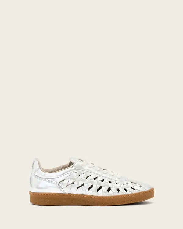 ALLSAINTS Velma Woven Leather Trainers