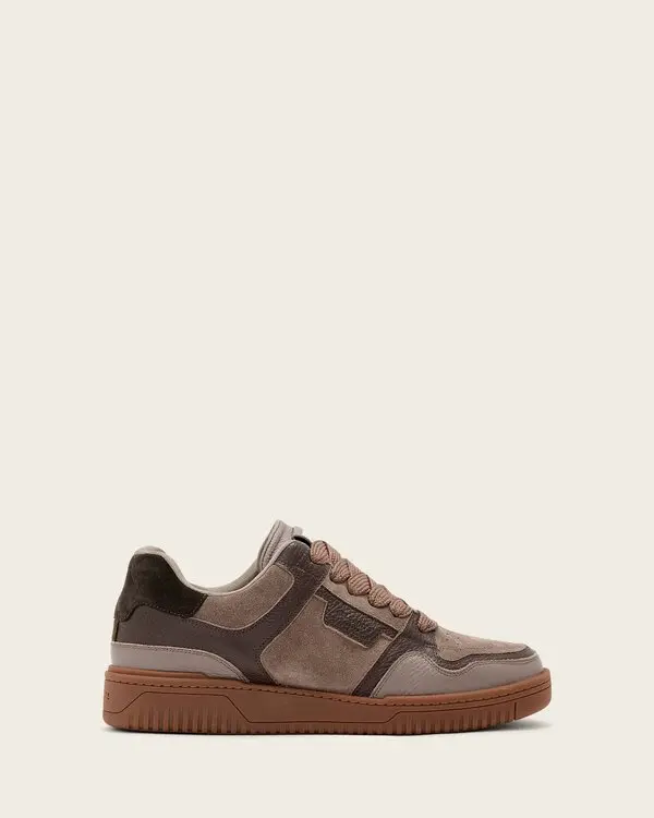 ALLSAINTS Regan Plus Leather Low Top Sneakers - Brown