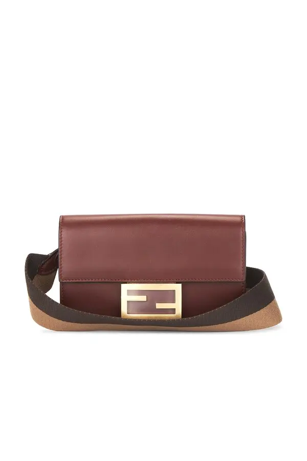 Fendi Selleria Baguette Shoulder Bag - Brown