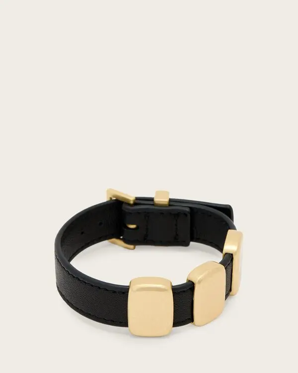 ALLSAINTS Esta Leather Bracelet - Black/gold