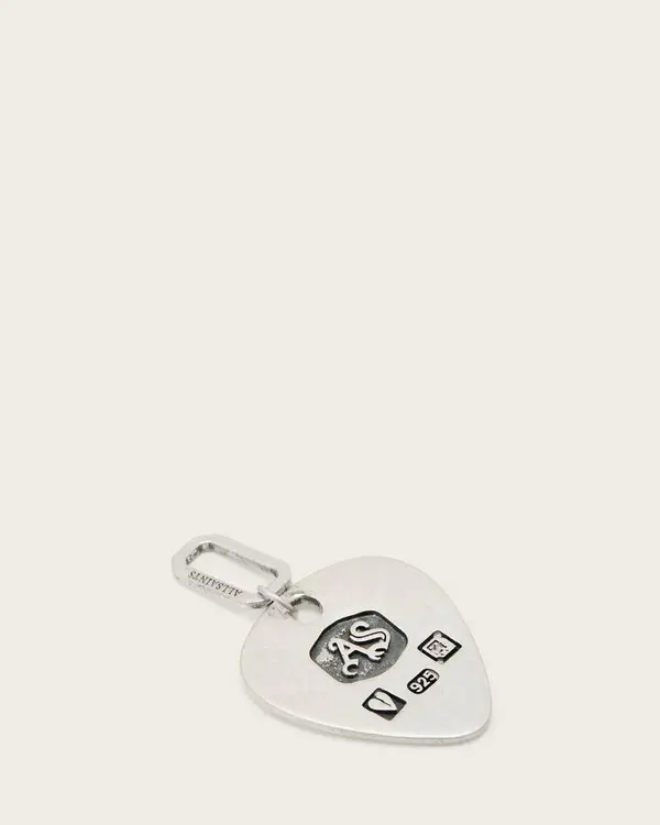 ALLSAINTS Plectrum Sterling Pendant Charm - Silver