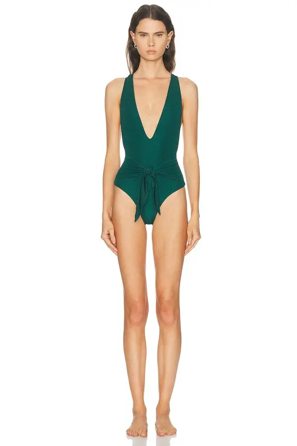 JUILLET Georgia One Piece Swimsuit - Westbury Green