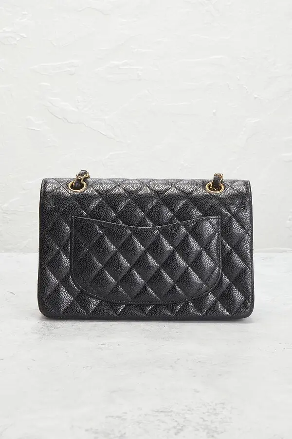 Chanel Caviar Small Classic Double Flap Bag - Black