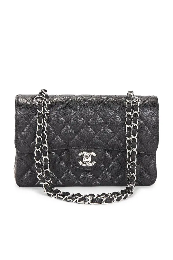 Chanel Caviar Small Classic Double Flap Bag - Black