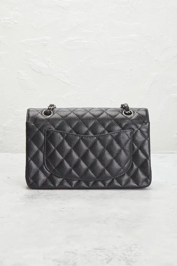 Chanel Caviar Small Classic Double Flap Bag - Black