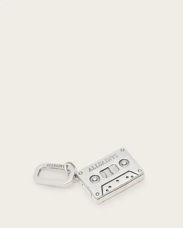ALLSAINTS Cassette Sterling Pendant Charm - Silver