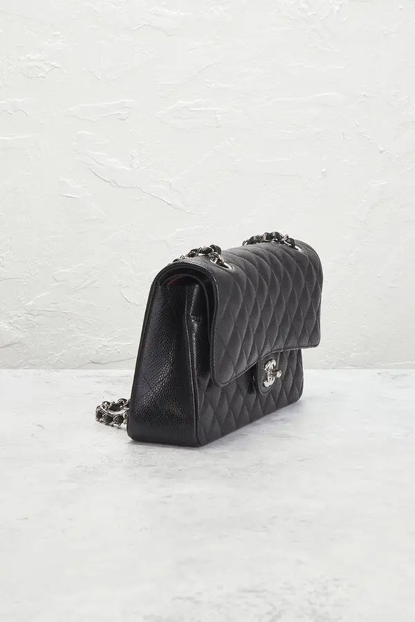 Chanel Caviar Medium Classic Double Flap Bag - Black