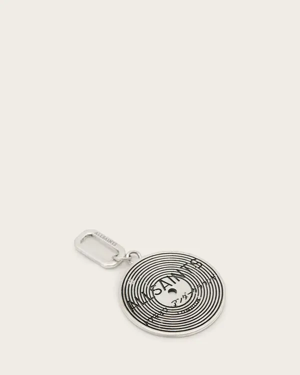 ALLSAINTS Record Sterling Pendant Charm - Silver