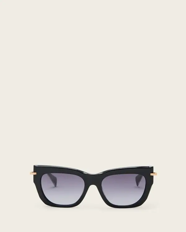 ALLSAINTS Tamsin Rectangular Frame Sunglasses - Black