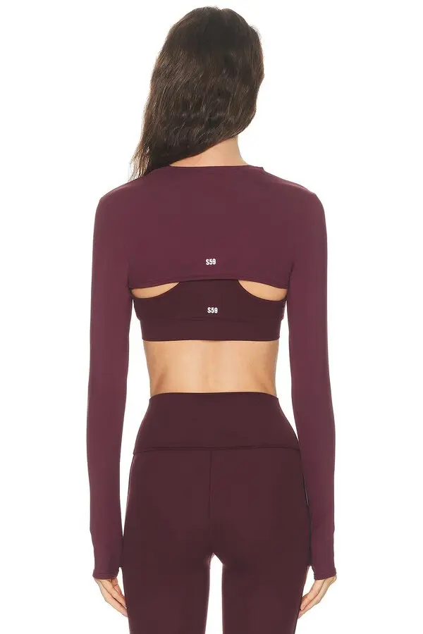 Splits59 Amelia Airweight Lite Shrug - Dark Cherry