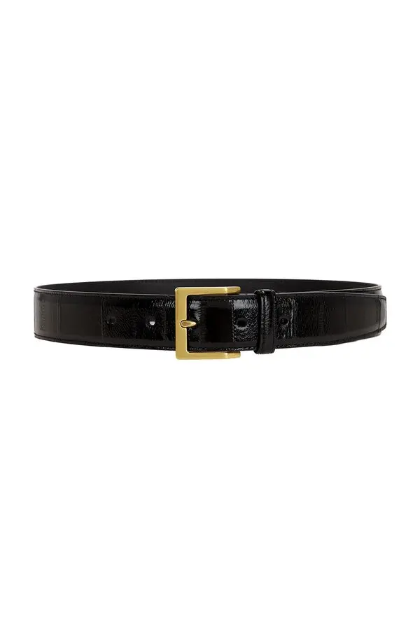 Saint Laurent Boucle Vadim Belt - Noir