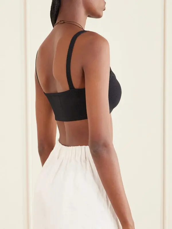 Calle Del Mar Stretch-knit Bralette - Black