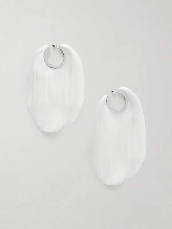 Alaïa Fringed Earrings - Neutrals