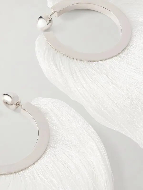 Alaïa Fringed Earrings - Neutrals