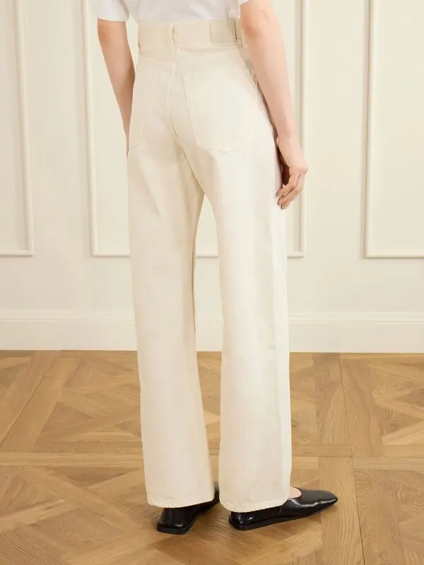 ANINE BING Brie High-rise Wide-leg Jeans - Yellow