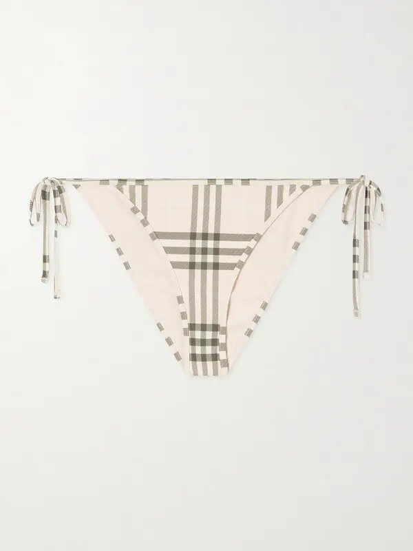 Burberry Sadie Checked Bikini Briefs - Pink