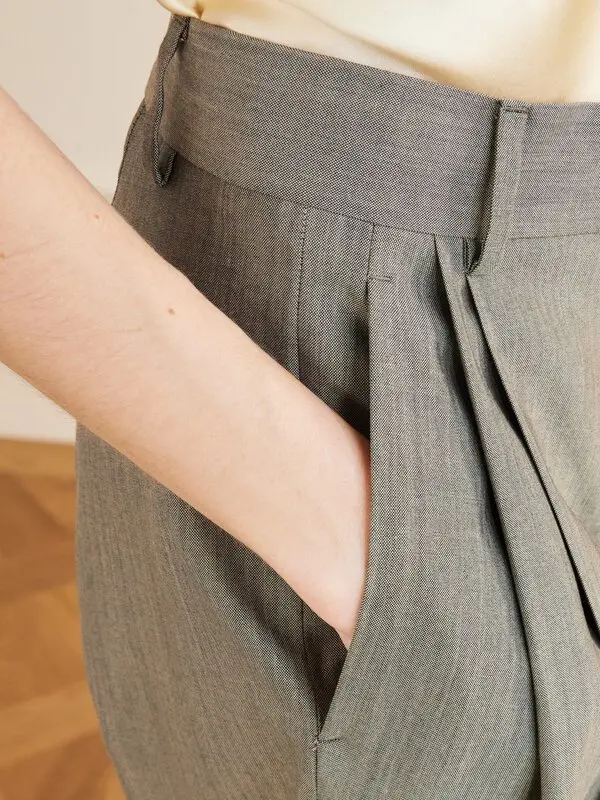Stella McCartney Pleated Wool-blend Pants