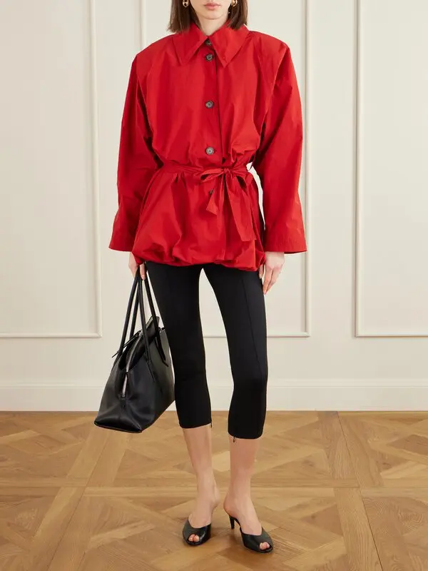 Magda Butrym Belted Crinkled-shell Jacket