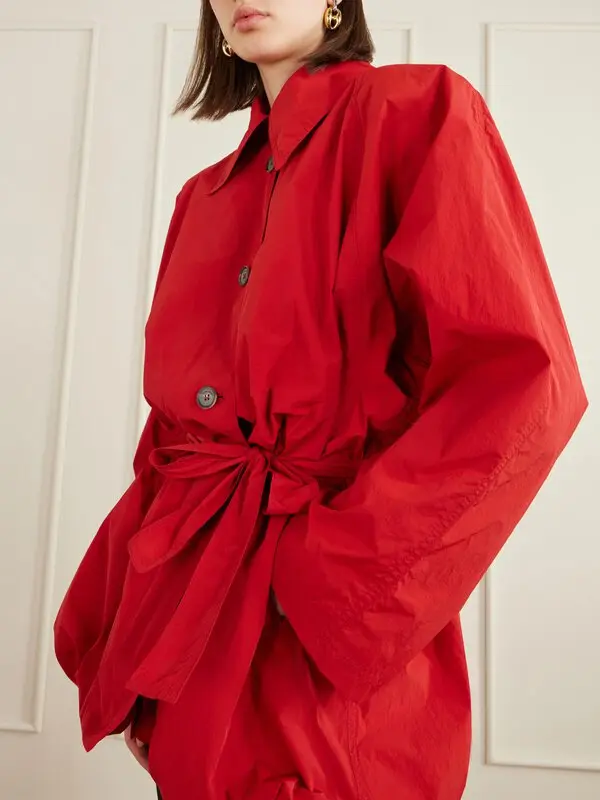 Magda Butrym Belted Crinkled-shell Jacket