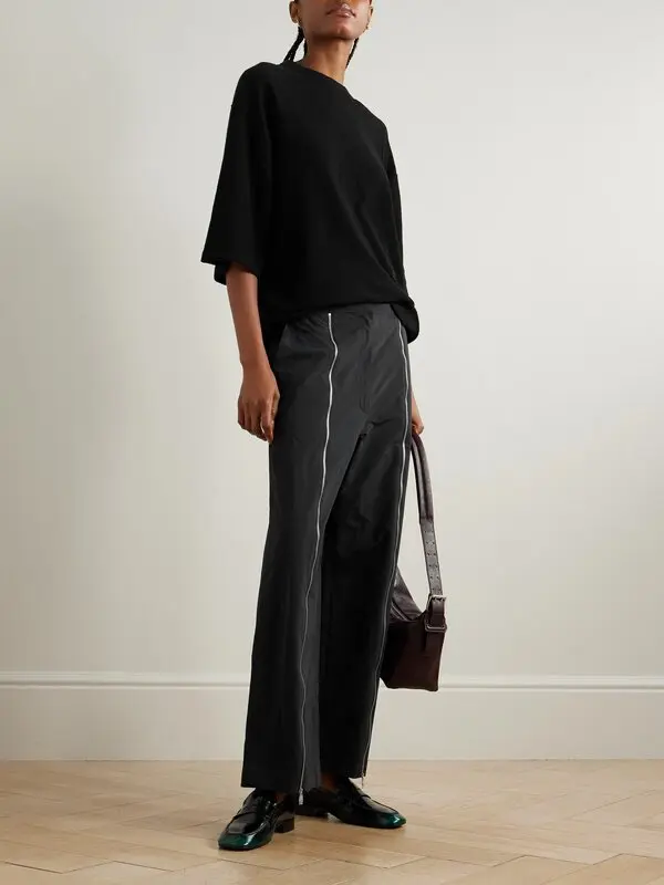 Tibi Sable Cotton-blend Jersey T-shirt