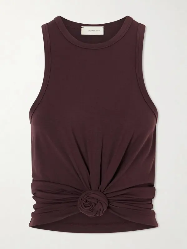Magda Butrym Cotton-stretch Tank Top - Brown