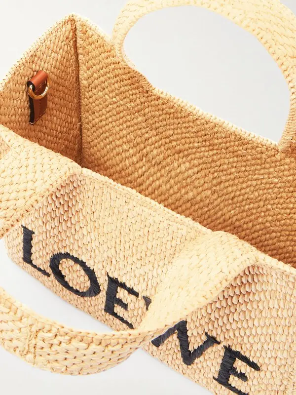Loewe Paula's Ibiza Embroidered Raffia Tote - Neutrals