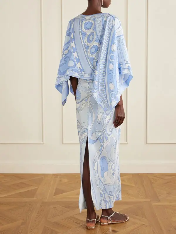 Emilio Pucci Printed Silk-twill Maxi Dress