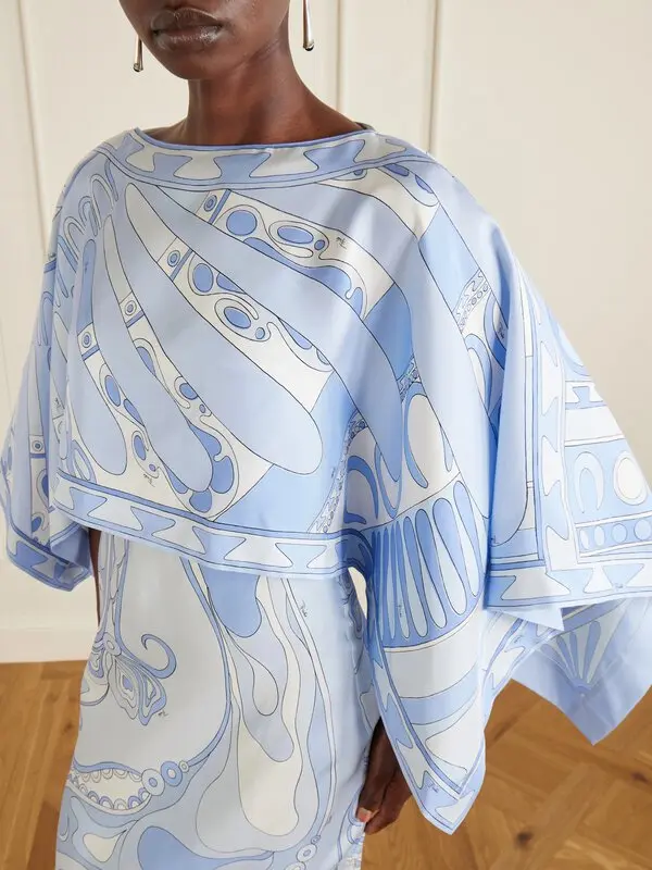 Emilio Pucci Printed Silk-twill Maxi Dress