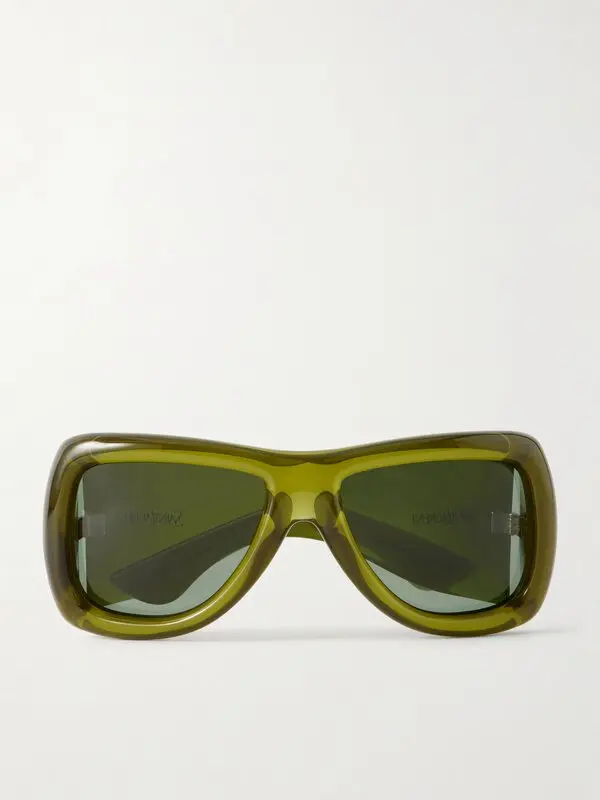 Saint Laurent Sl 902 Howl D-frame Acetate Sunglasses - Green