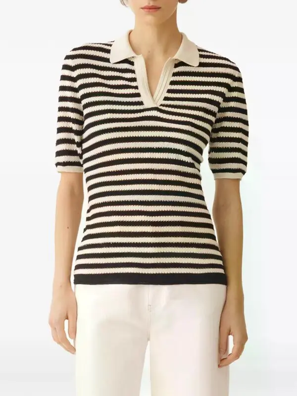 Fabiana Filippi Striped V-neck Top