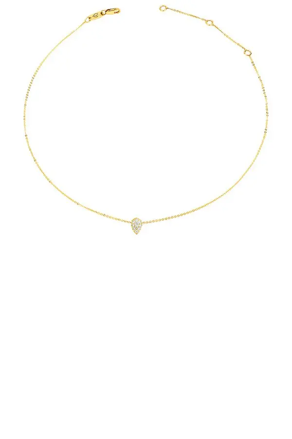Carbon & Hyde Diamond Drop Chain Choker - Gold