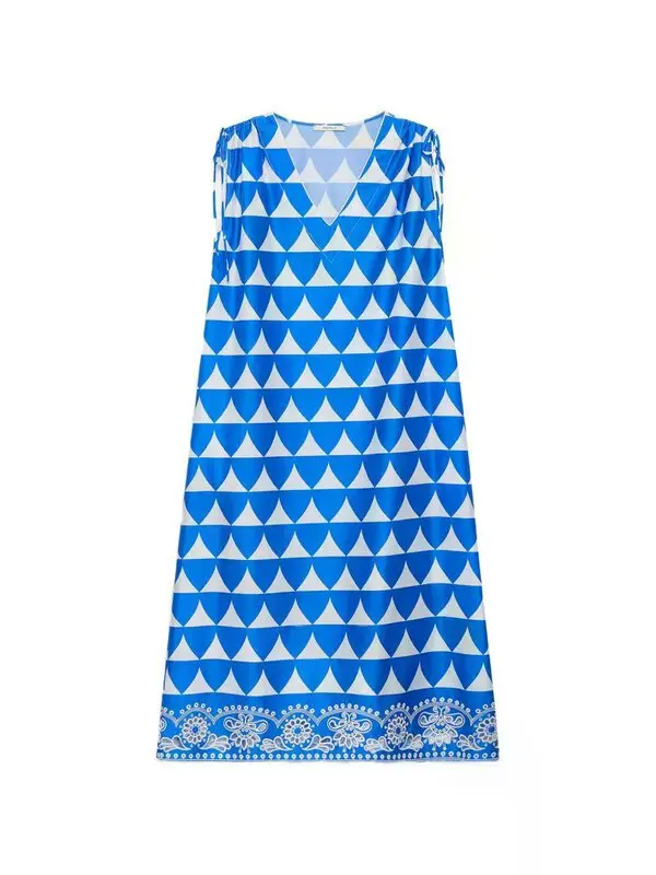 Malìparmi V-neck Midi Dress - Blue
