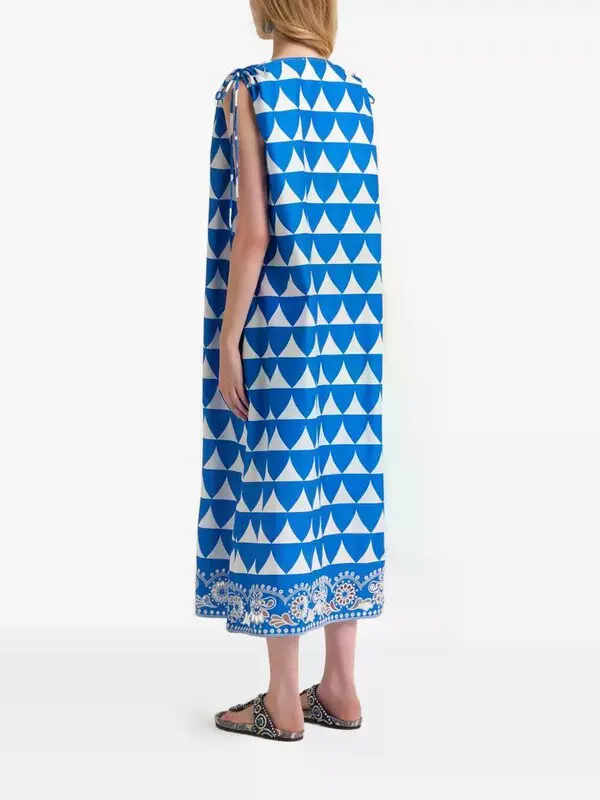 Malìparmi V-neck Midi Dress - Blue