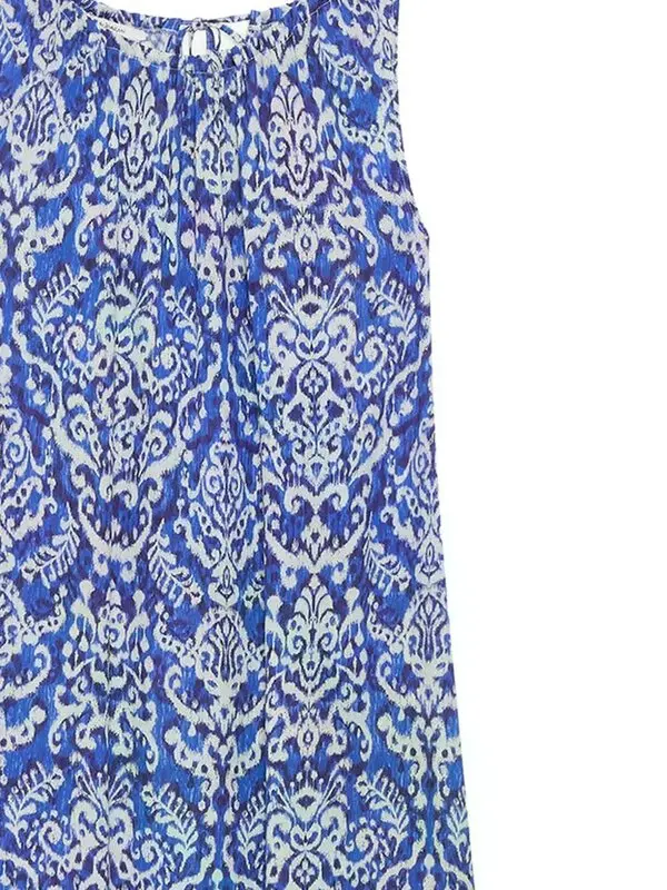 Malìparmi Ikat-print Maxi Dress - Blue