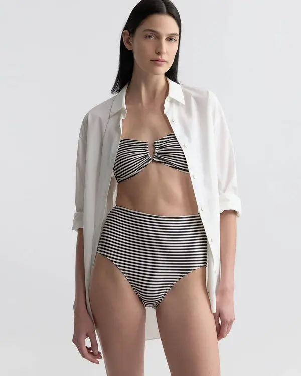 NILI LOTAN Bandeau Striped Bikini Top - Stylefabric-5