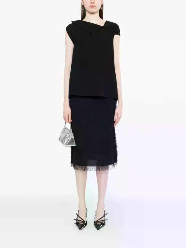 JNBY Fringed Straight Skirt - Black