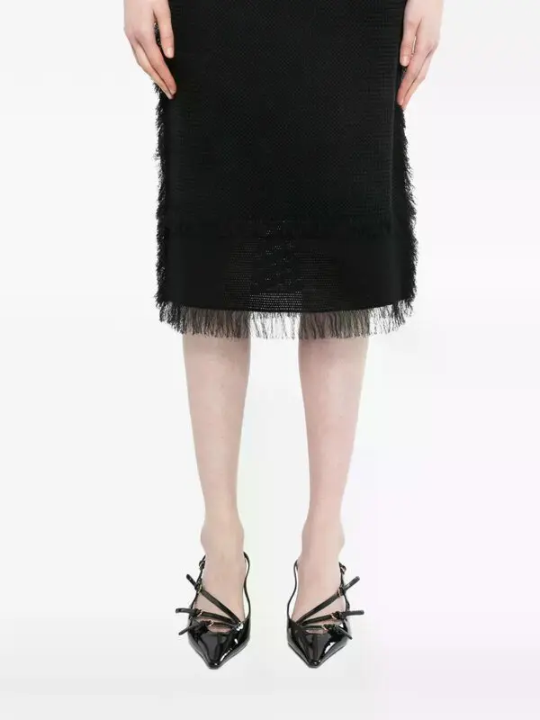 JNBY Fringed Straight Skirt - Black
