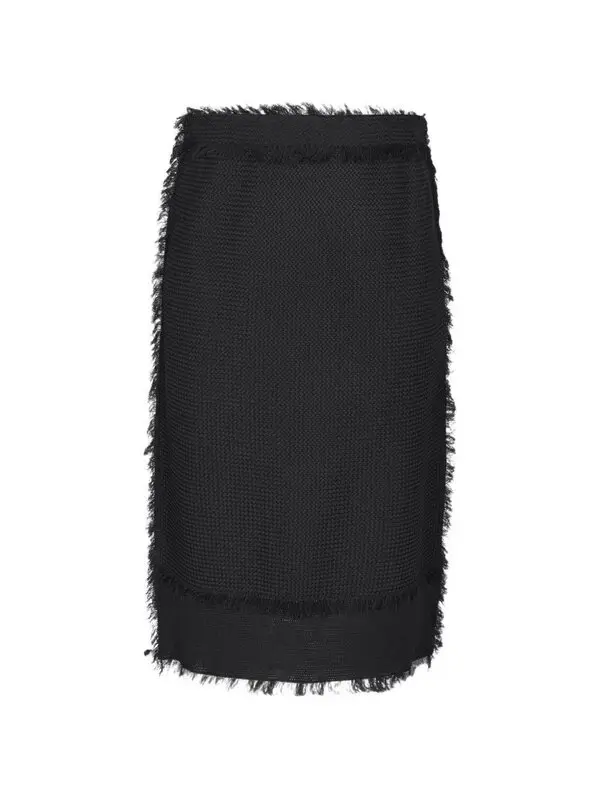 JNBY Fringed Straight Skirt - Black