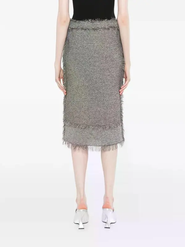 JNBY Fringed Midi Skirt - Grey
