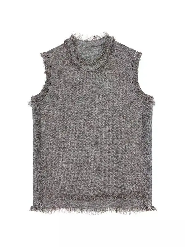 JNBY Fringed Knit Vest - Grey