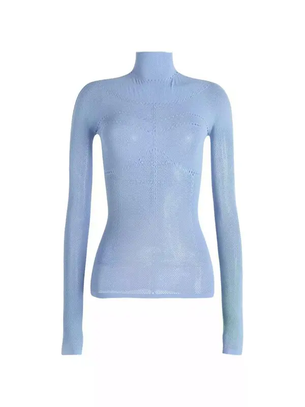 MARGHERITA MACCAPANI Open Knit Mock-neck Top