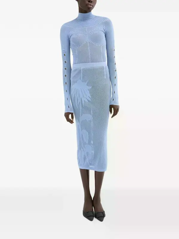 MARGHERITA MACCAPANI Open Knit Mock-neck Top