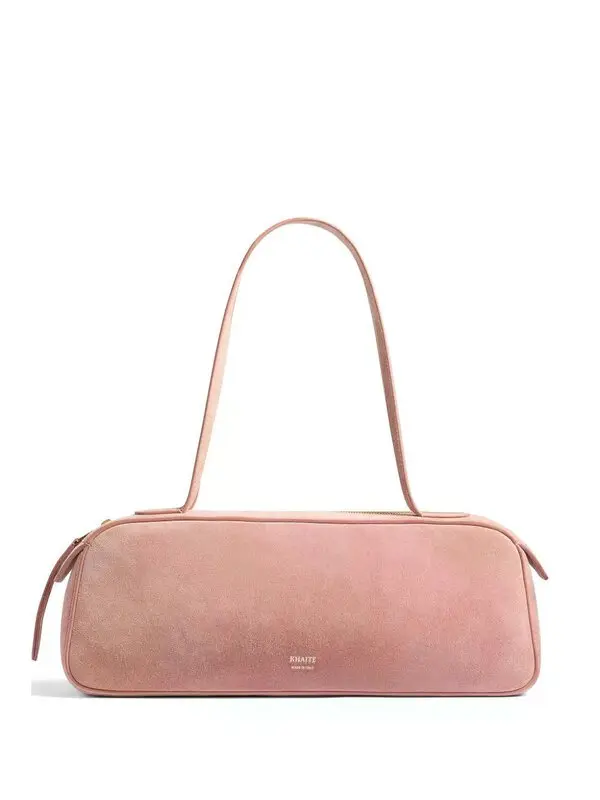 Khaite Suede Logo-motif Shoulder Bag