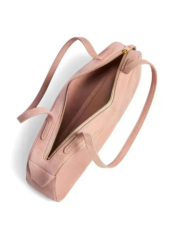 Khaite Suede Logo-motif Shoulder Bag