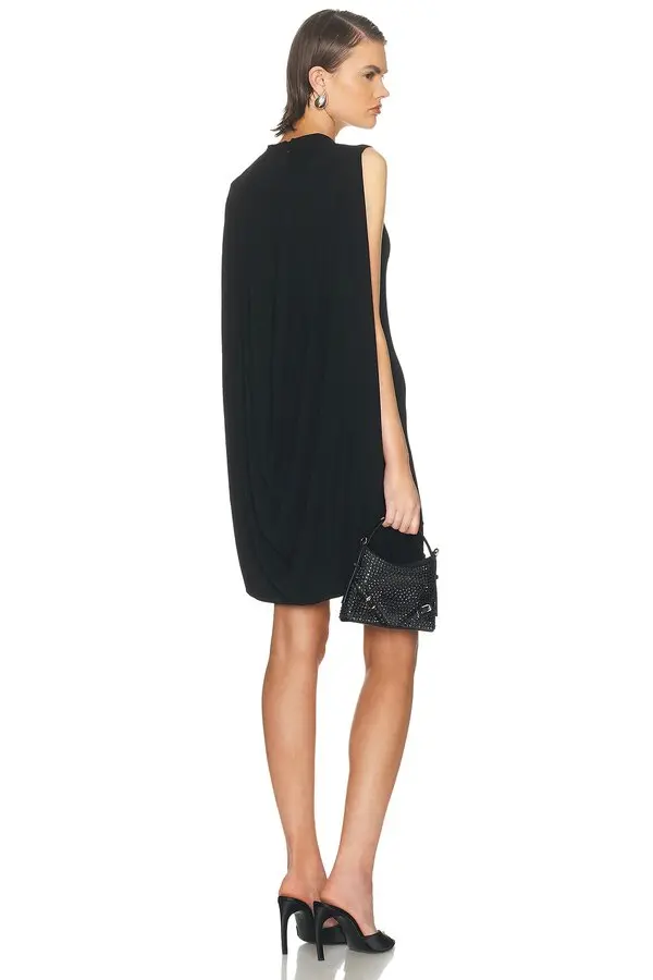 Alexander Wang Fitted Draped Back Mini Dress