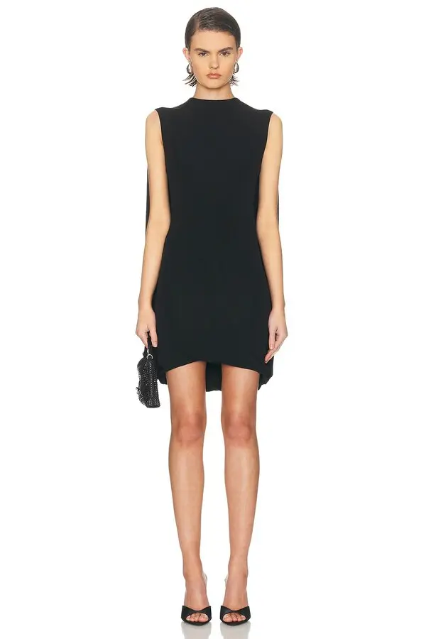 Alexander Wang Fitted Draped Back Mini Dress