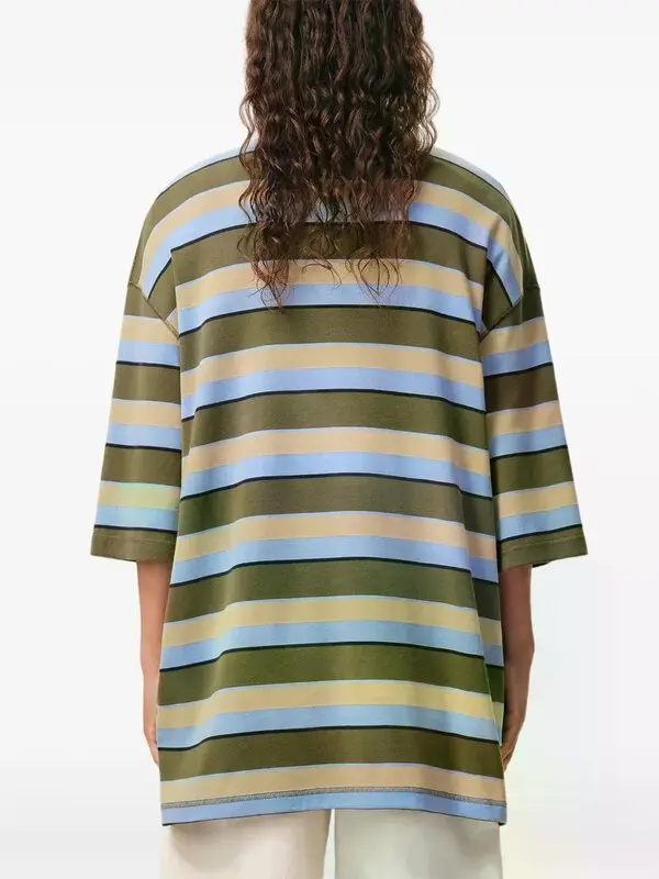 AMI Paris Striped Polo Shirt