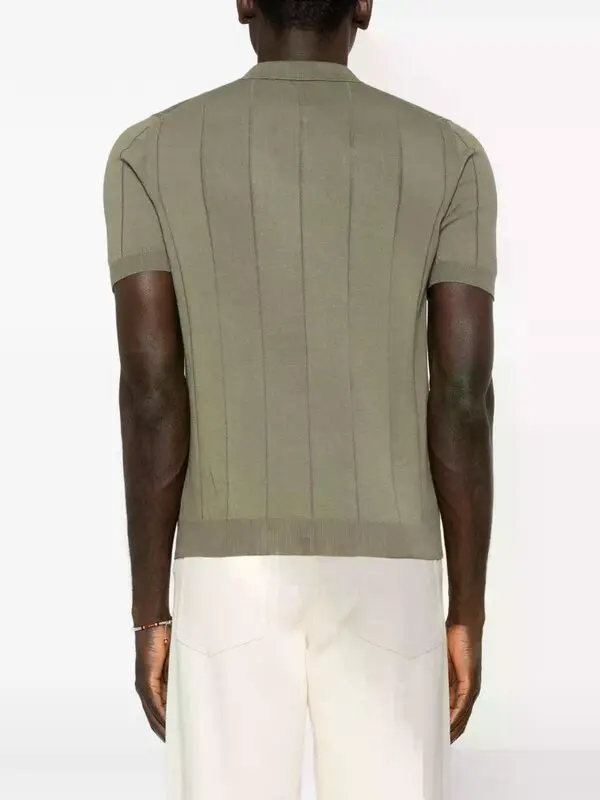 GRAN SASSO Ribbed V-neck T-shirt