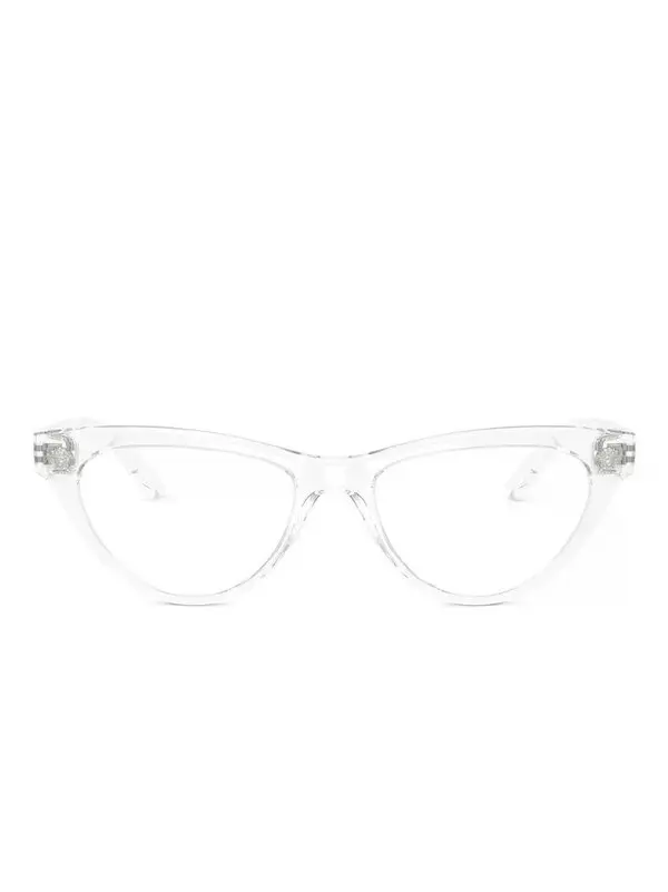 Versace Cat-eye Logo Glasses - White
