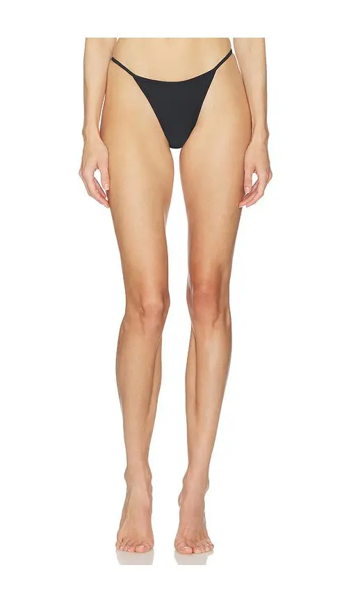 CAMILA COELHO Yarah Bikini Bottom - Black